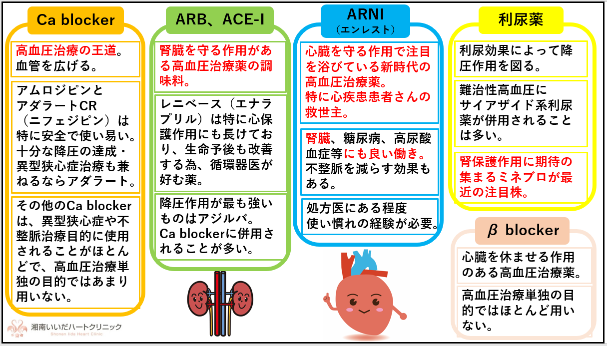 循環器医から見た高血圧薬の選び方｜平塚市の一般内科・循環器内科・心臓血管内科｜湘南いいだハートクリニック